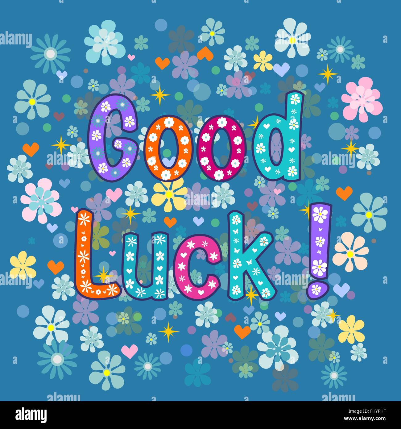 Bonne chance avec des fleurs Banque de photographies et d’images à ...