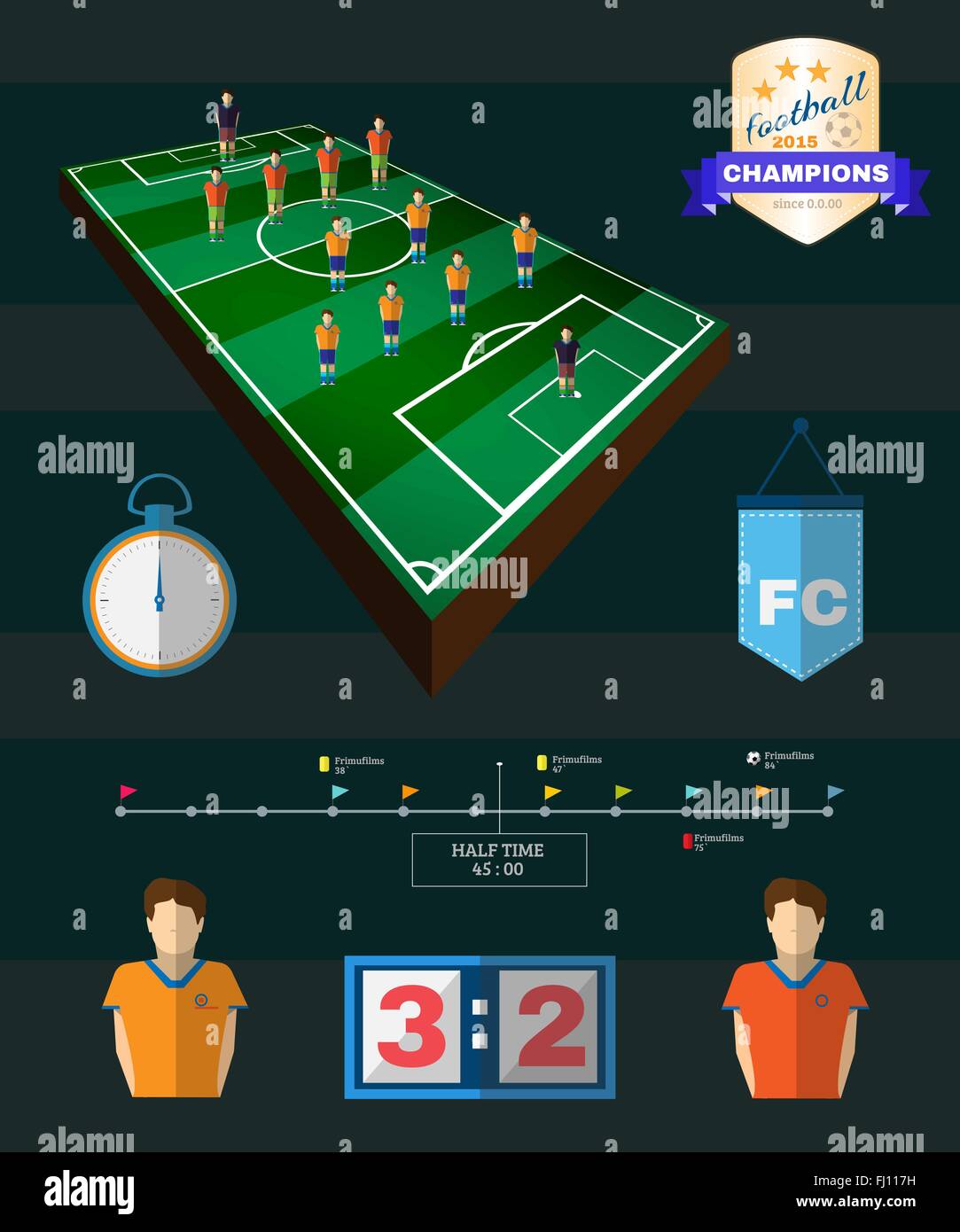 Planifier pour le football Banque d'images vectorielles - Alamy