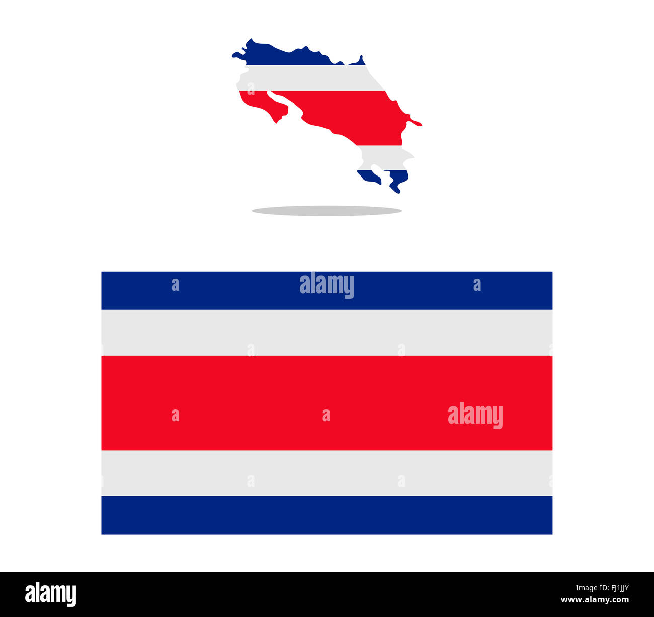 Silueta de costa rica Banque d'images détourées - Alamy