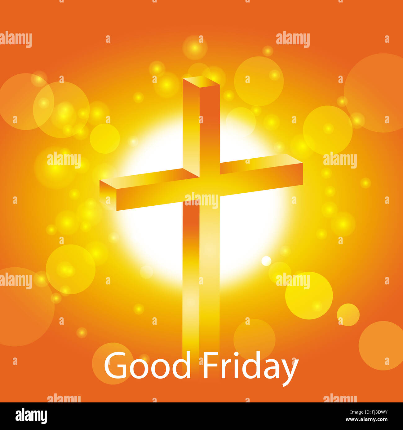 Croix orange sur le soleil chaud et lens flare avec arrière-plan de la ...