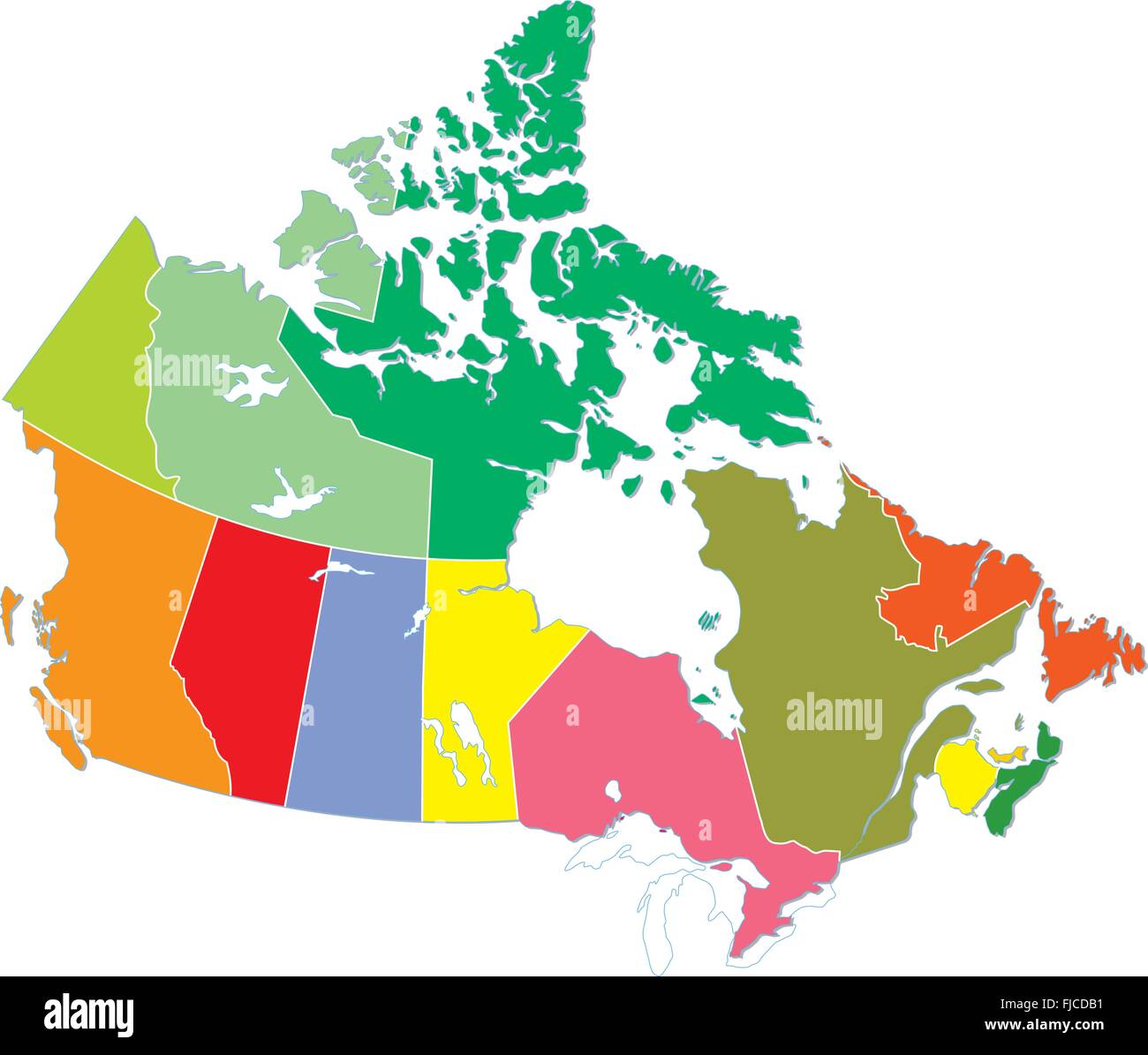 Canada map Banque de photographies et d’images à haute résolution - Alamy
