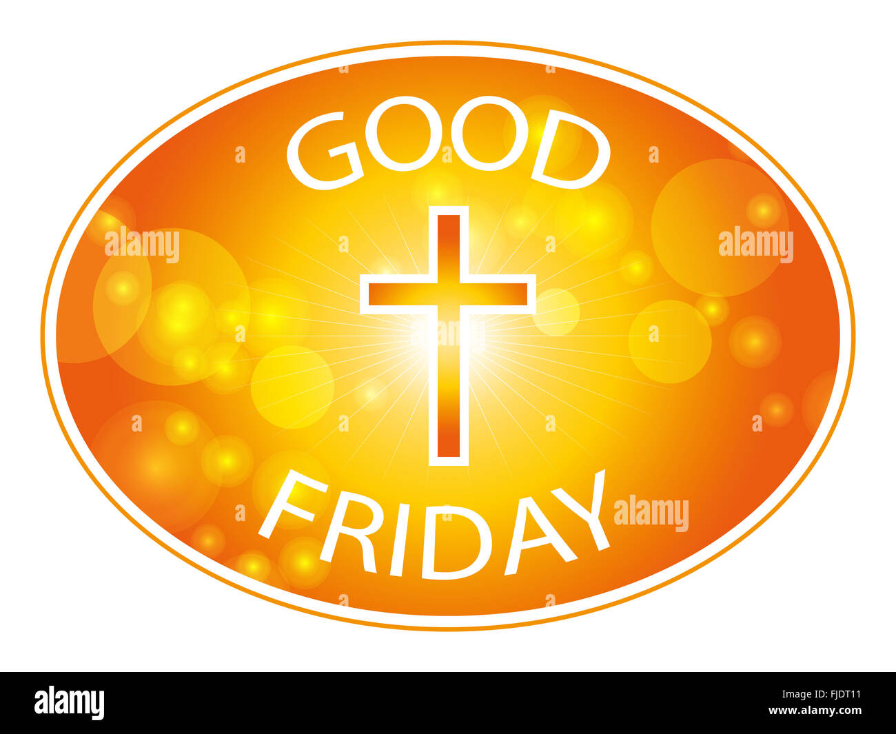 Croix orange sur le soleil chaud et lens flare border background avec ...