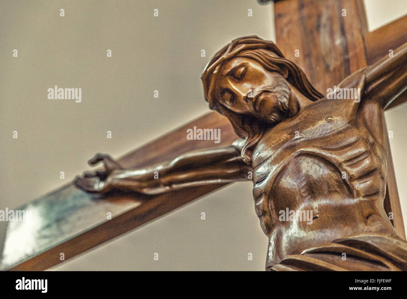 Jesus is nailed to the cross Banque de photographies et d’images à ...