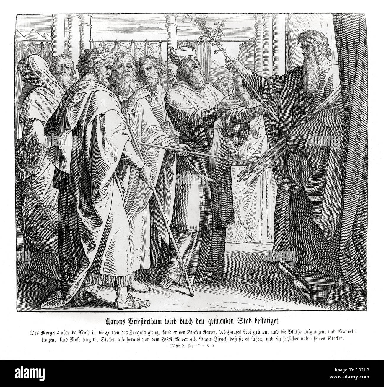 La prêtrise d'Aaron est confirmé par la fondation rod, Nombres chapitre ...