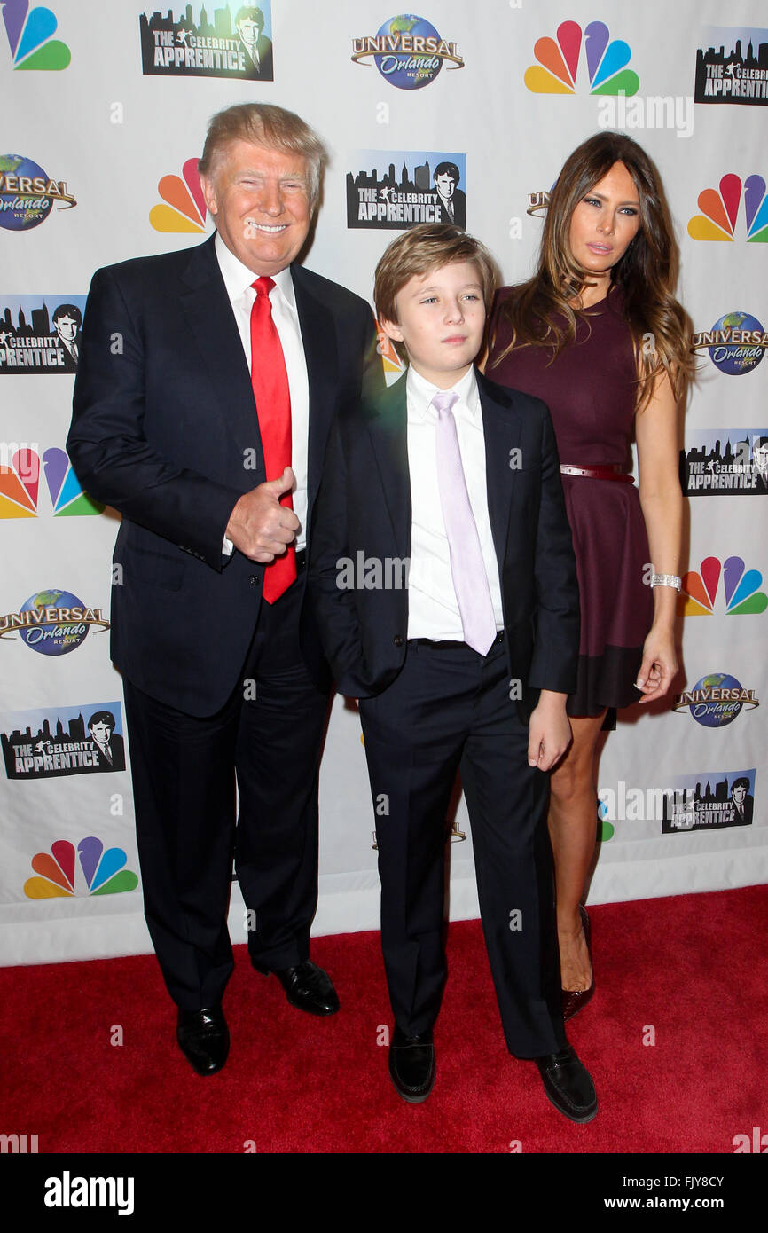 Donald Trump, fils Barron Trump et Melania Trump assister à 'The ...