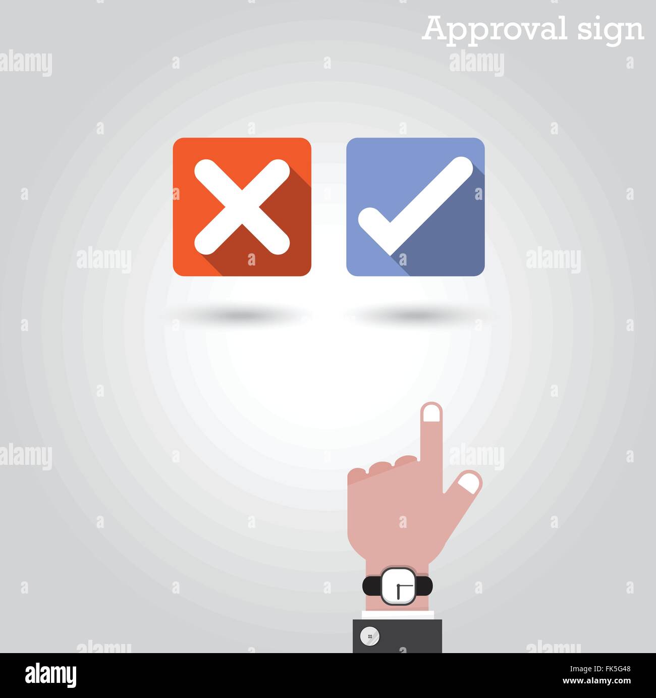 Symbole d'approbation Banque d'images vectorielles - Alamy