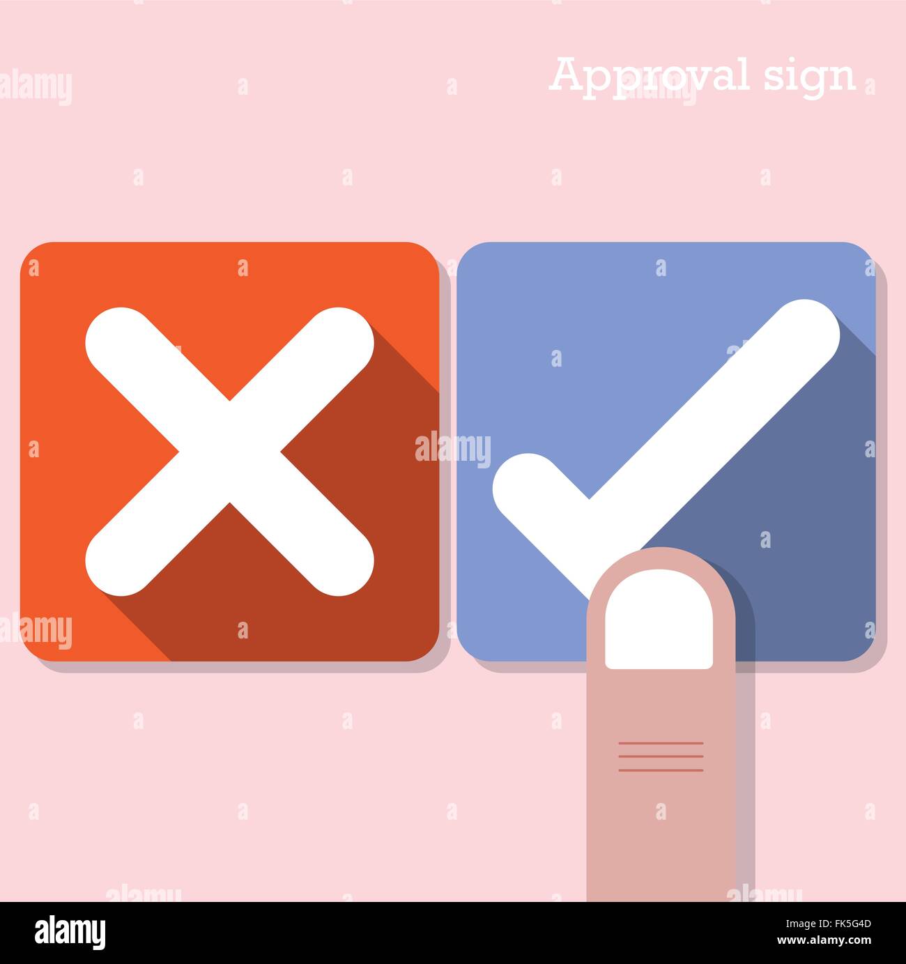 Symbole d'approbation Banque d'images vectorielles - Alamy