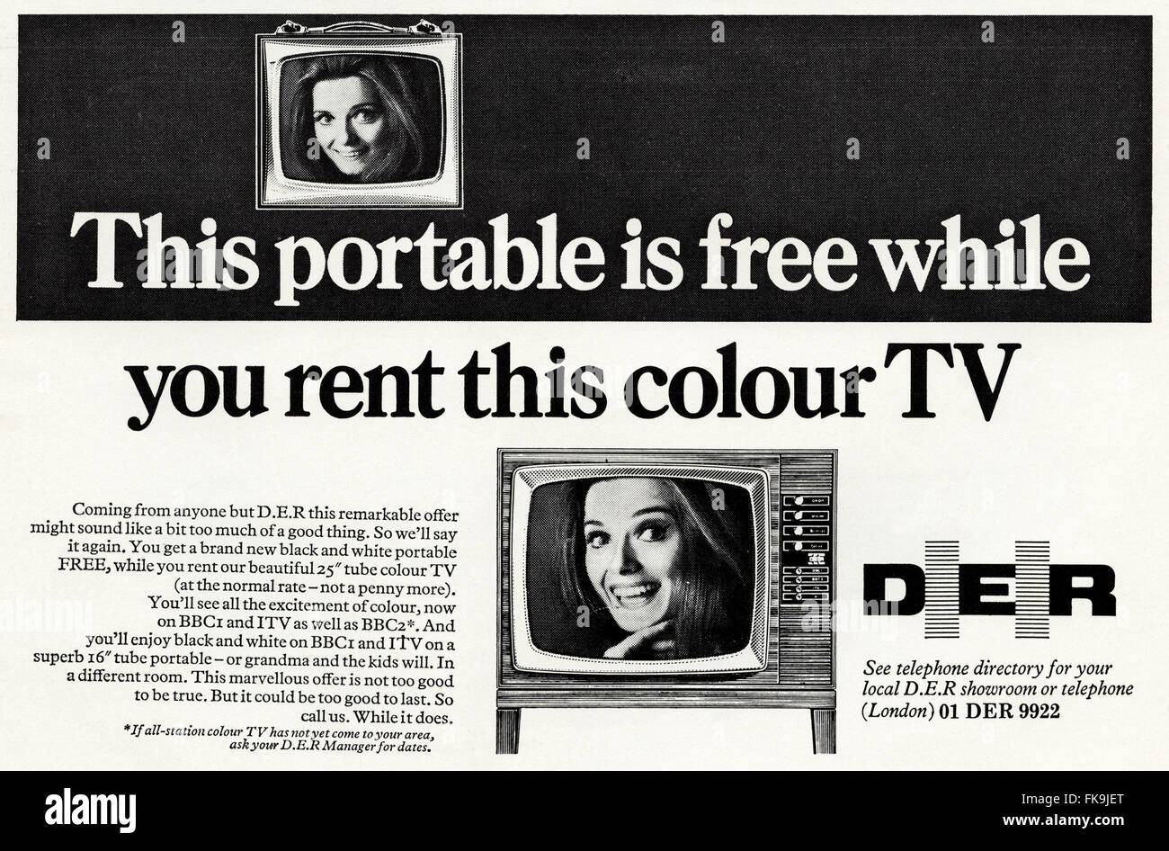 Colour tv 1960s Banque de photographies et d’images à haute résolution ...