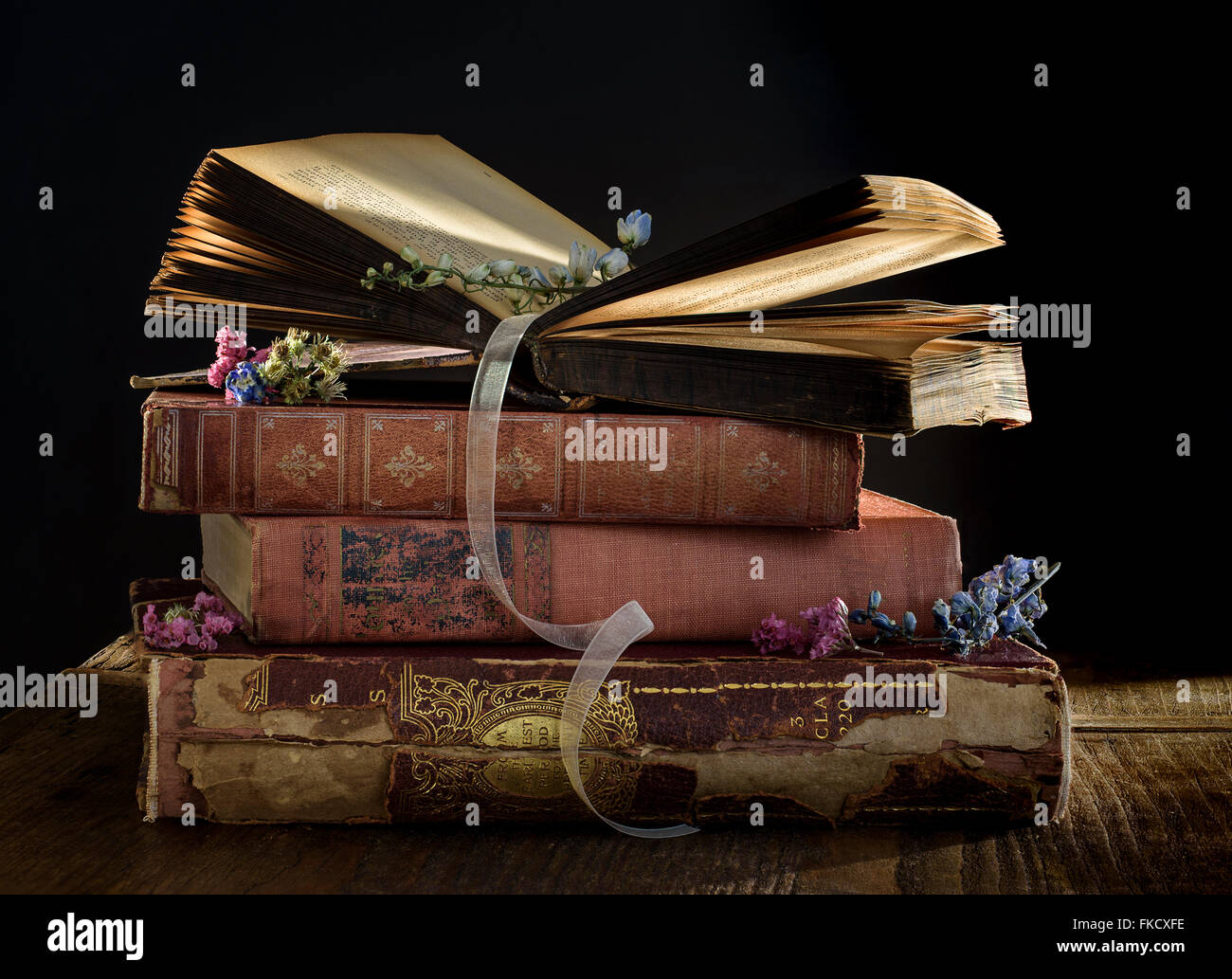 Pile de vieux livres Banque de photographies et d’images à haute résolution - Alamy