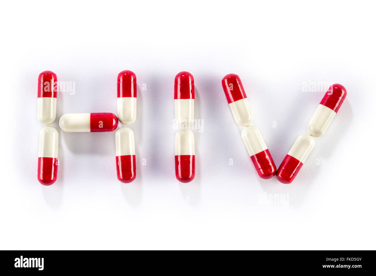 Rouge avec capsule blanche dans le monde du VIH, les médicaments pour ...
