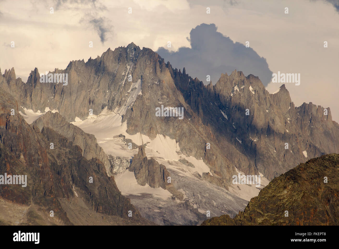 Chamonix aiguilles vu de chamonix mont blanc Banque de photographies et ...