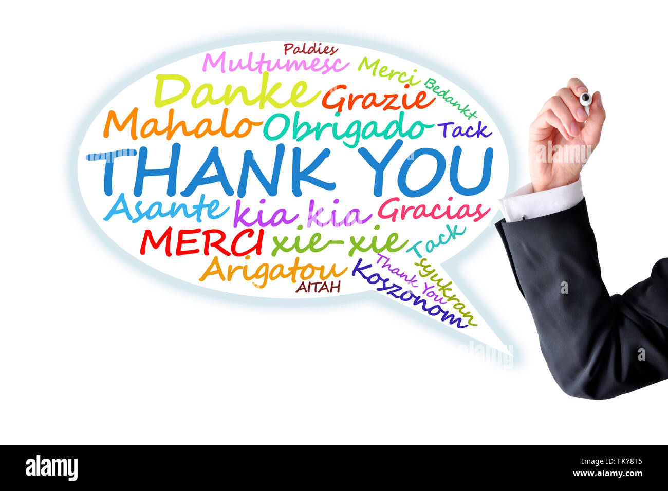 Merci en différentes langues Banque de photographies et d’images à ...