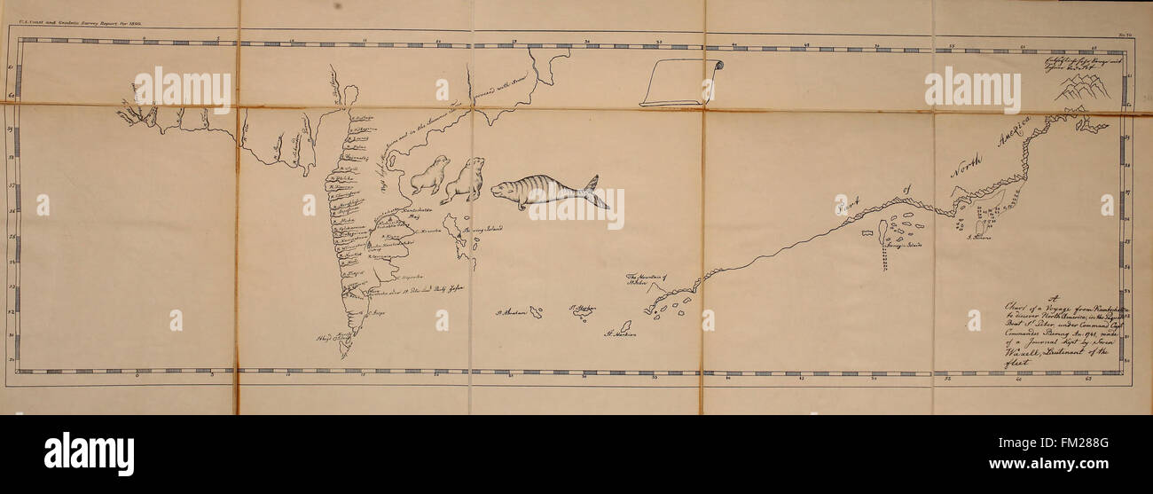 Bering strait map Banque de photographies et d’images à haute ...