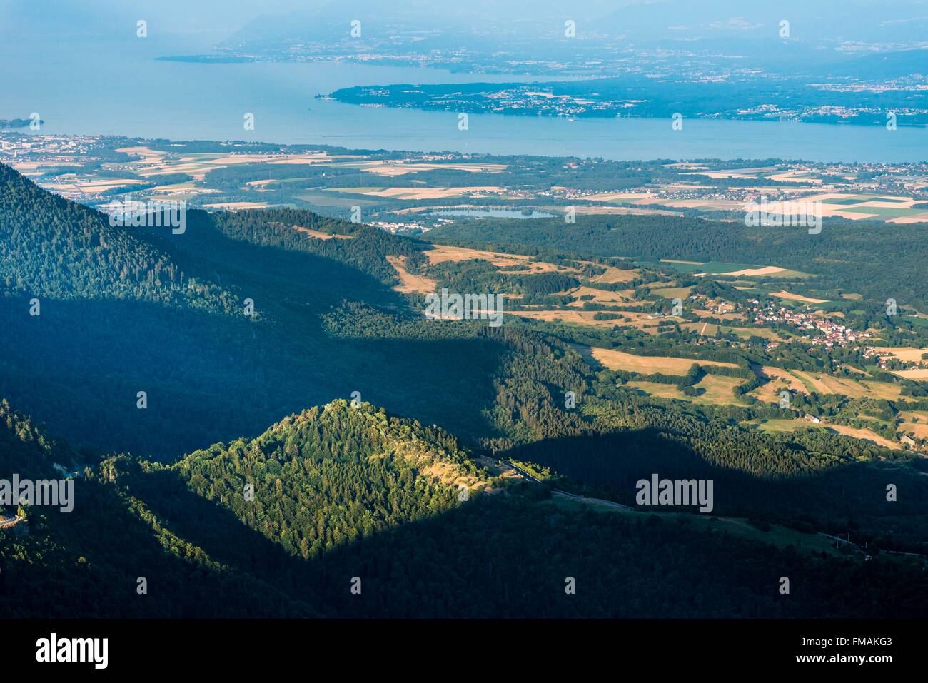 France, Ain, Pays de Gex, Jura Chaîne haute Réserve Naturelle, panorama ...