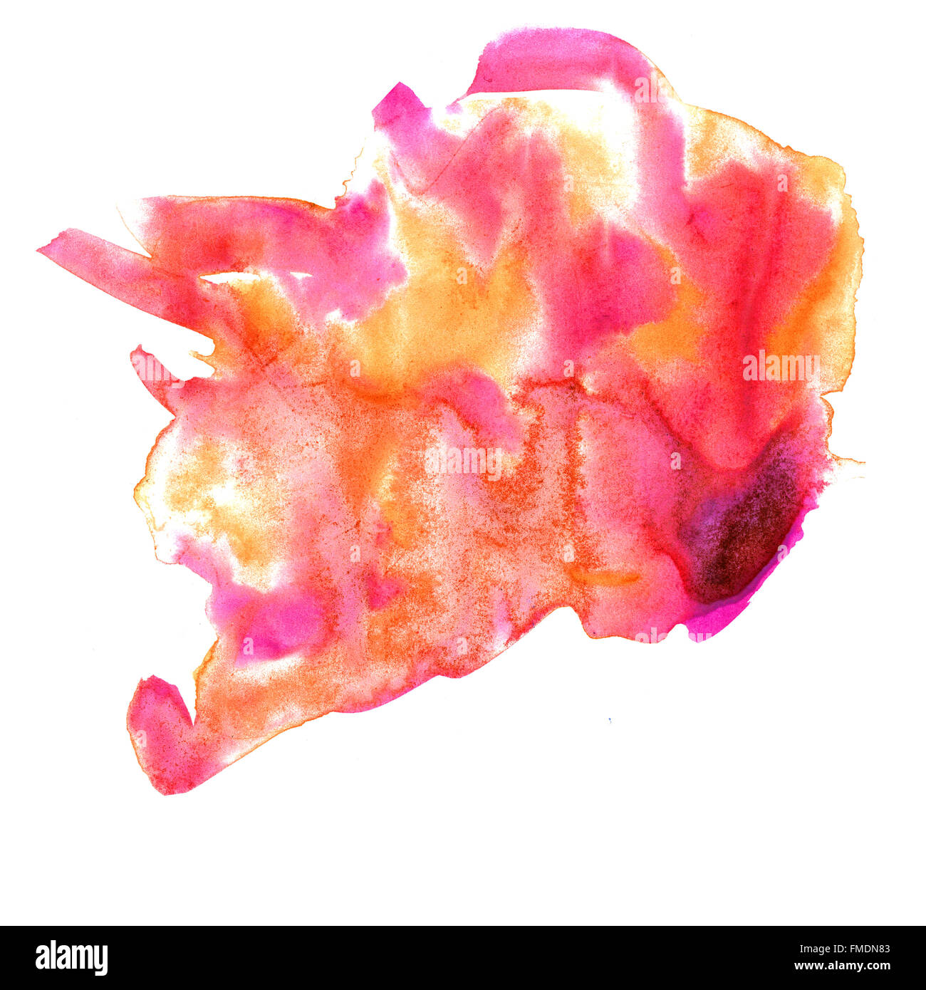 La couleur rouge de l'eau aquarelle texture rouge splash blotch ...