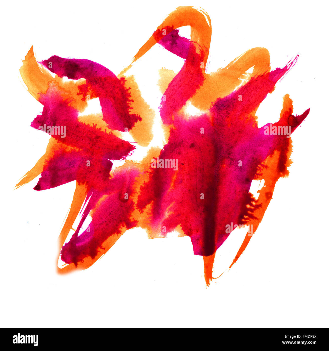 La couleur rouge de l'eau splash texture Aquarelle Aquarelle tache ...