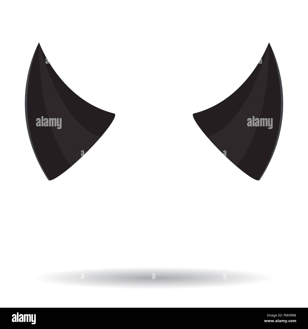 Devil Horn couleur noir. Corne du diable, démon maléfique, costume ...