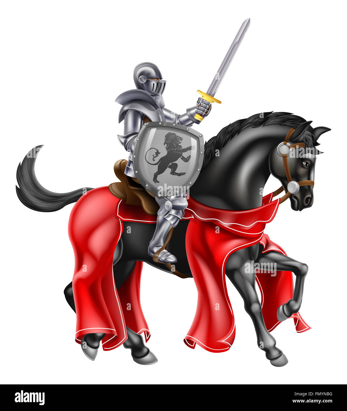 Yvain ou le chevalier au lion Banque de photographies et d’images à ...