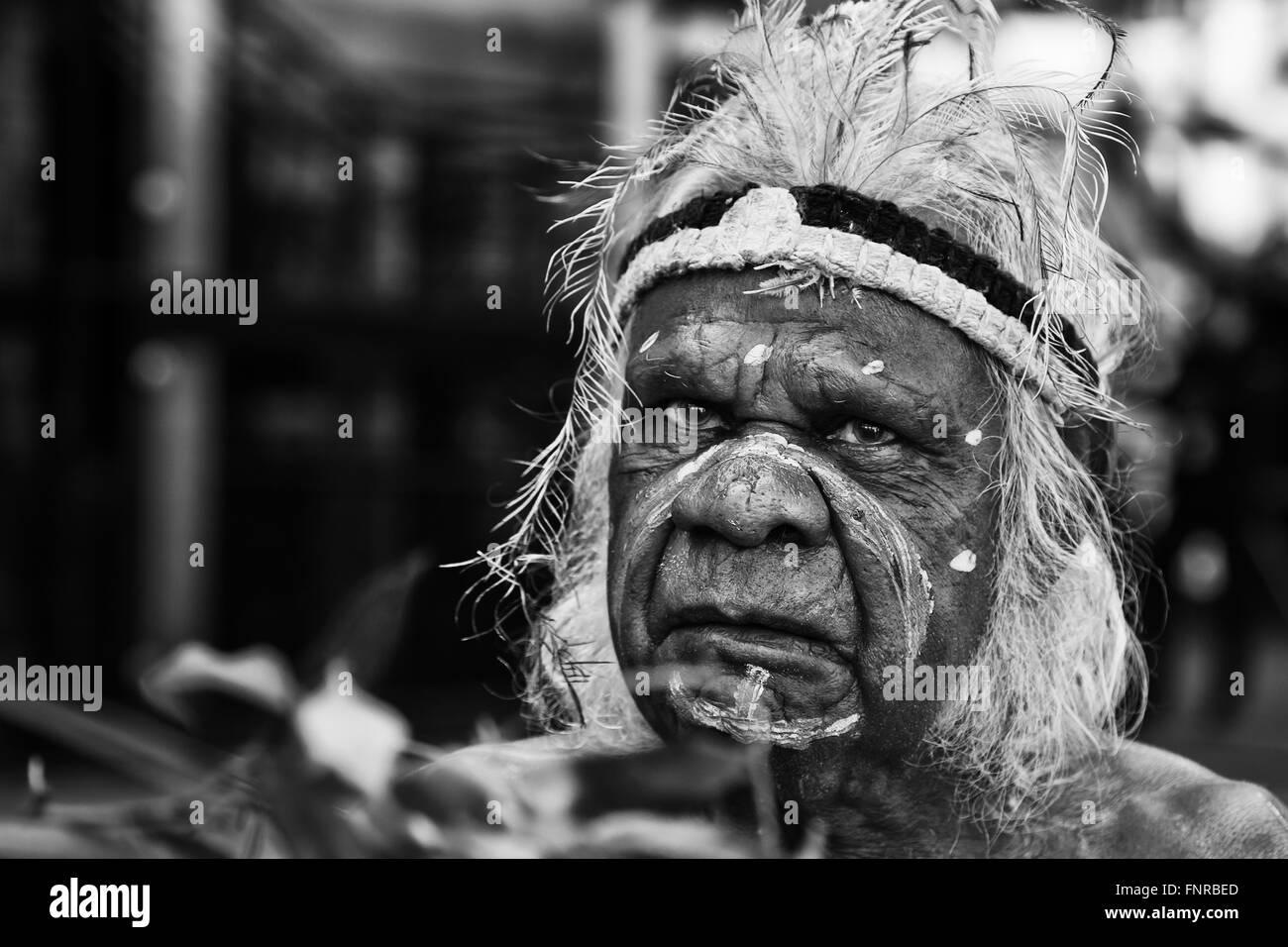 Ceremony australian aborigine Banque d'images noir et blanc - Alamy
