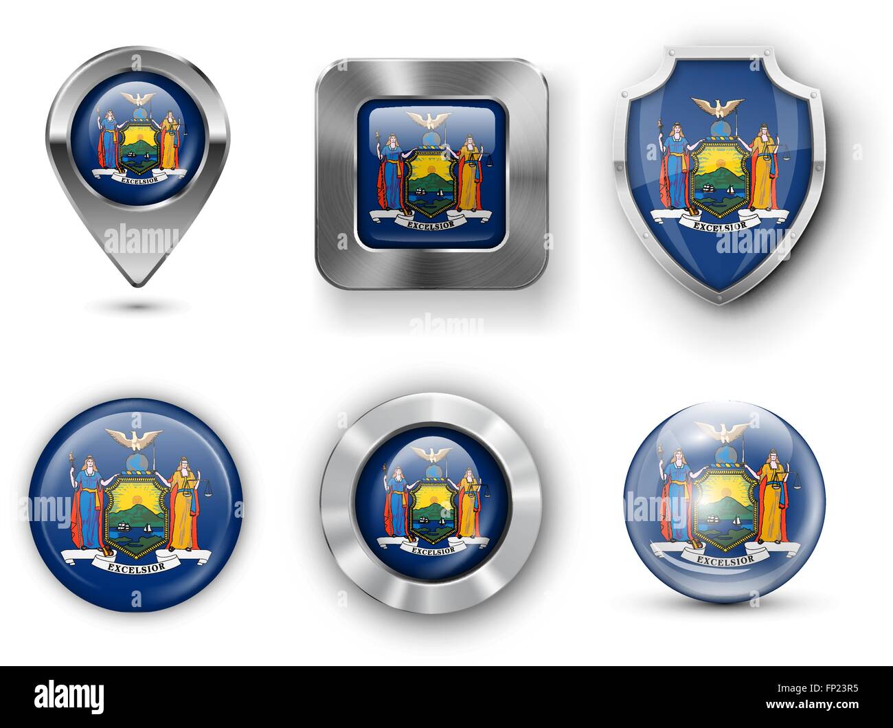 Drapeau de new york Banque d'images vectorielles - Alamy