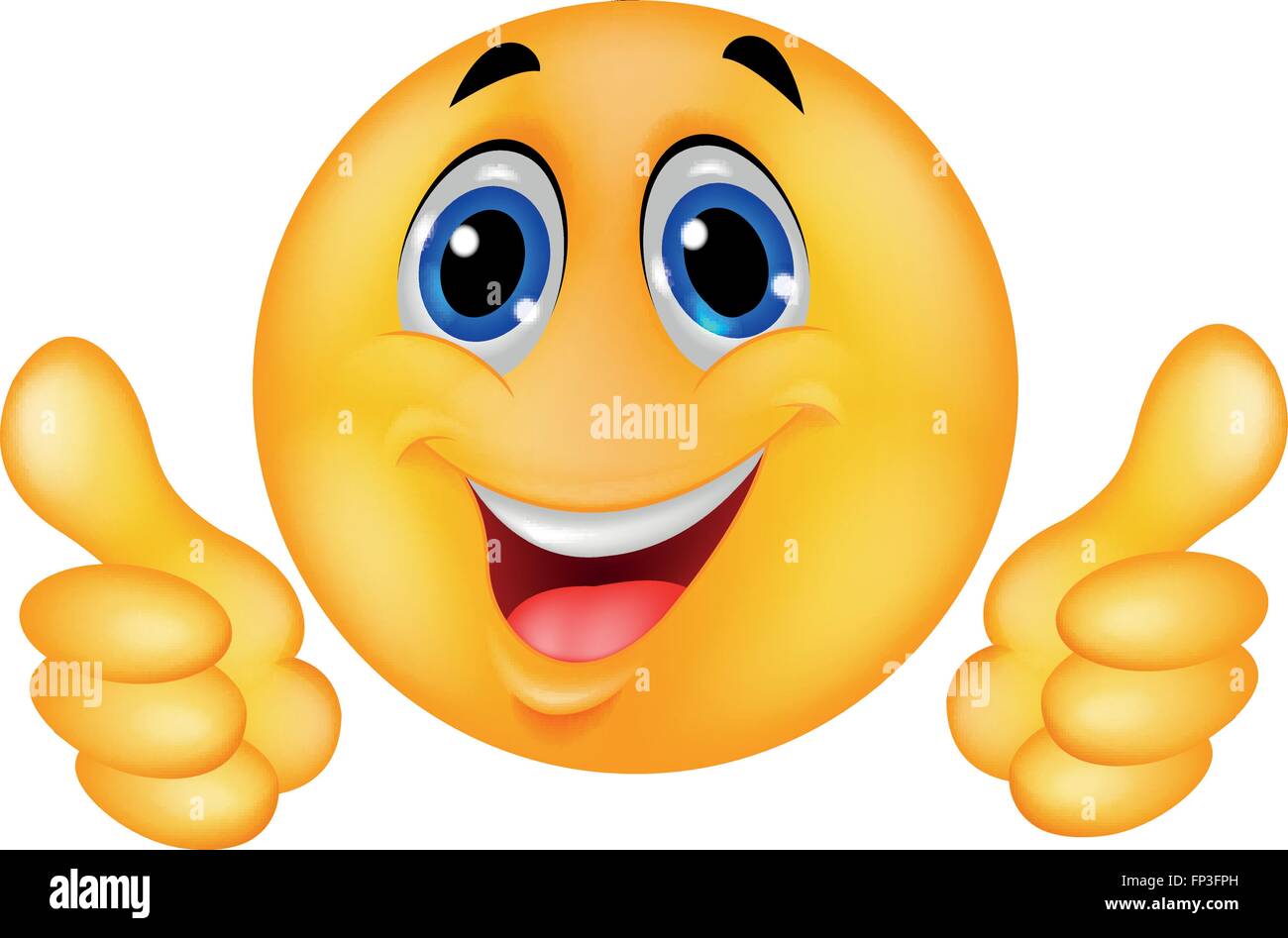 Smiley emoticon ok Banque d'images vectorielles - Alamy