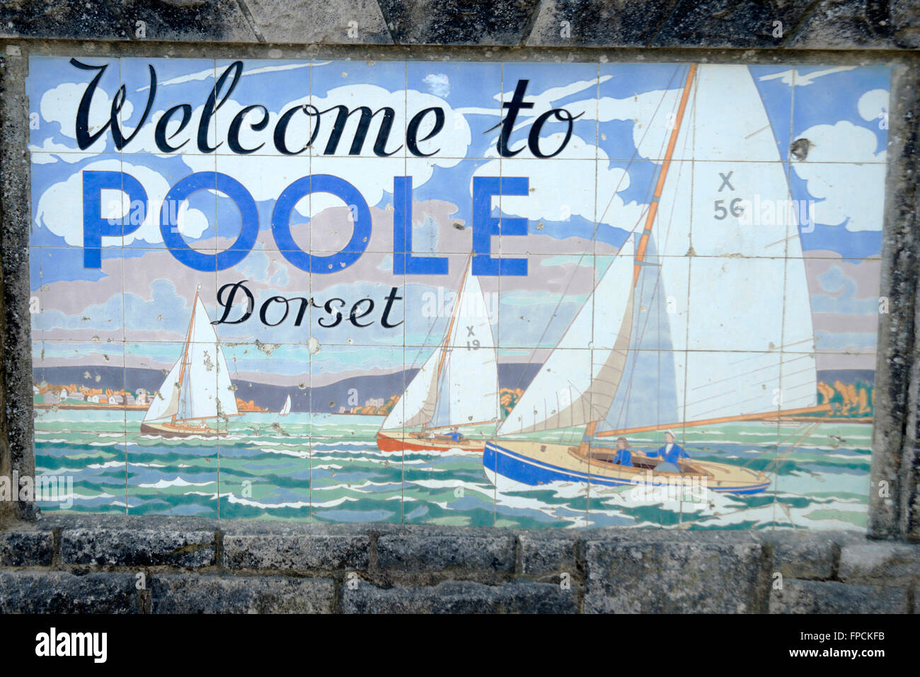 Bienvenue au signe de poole Banque de photographies et d’images à haute ...