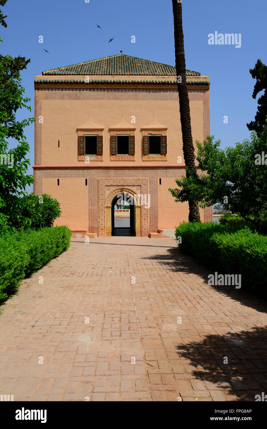 Le Maroc, Marrakech, Jardin Menara Photo Stock - Alamy