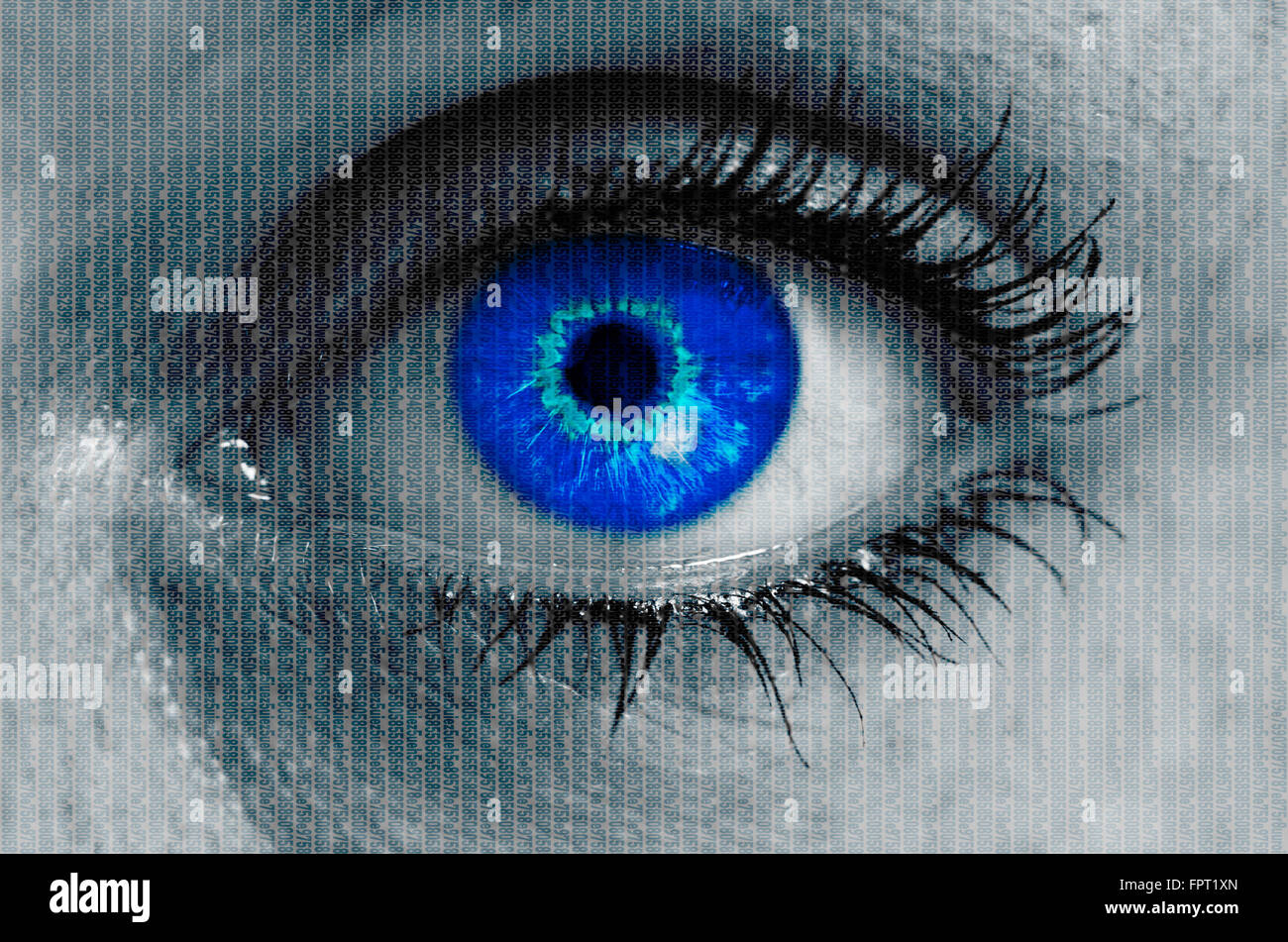 Futuristic eye matrix texture looking Banque de photographies et d ...