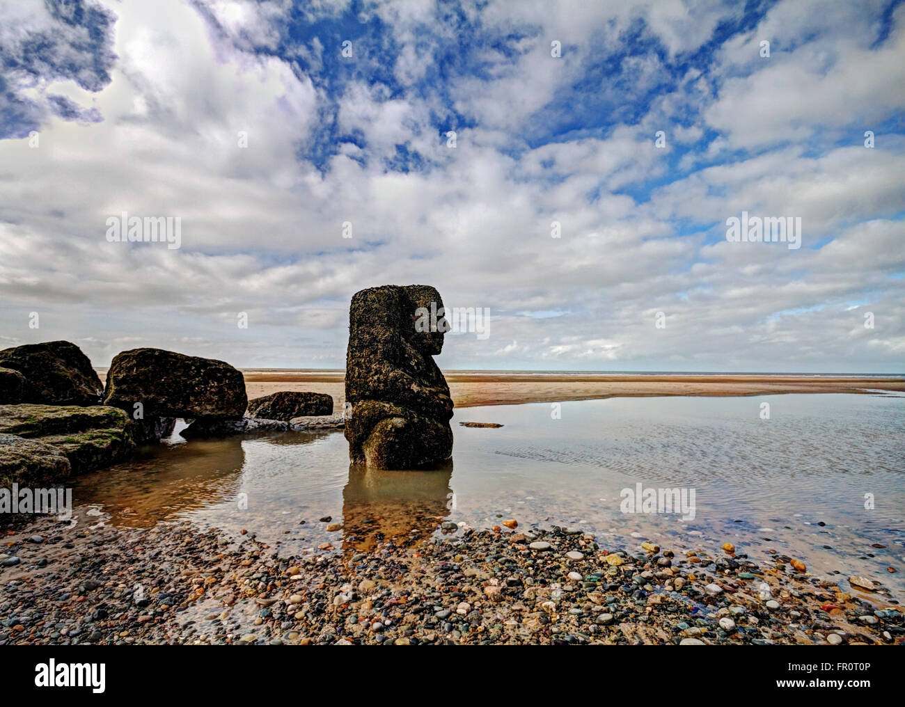 Ogre de mer sculpture cleveleys mythique Banque de photographies et d ...