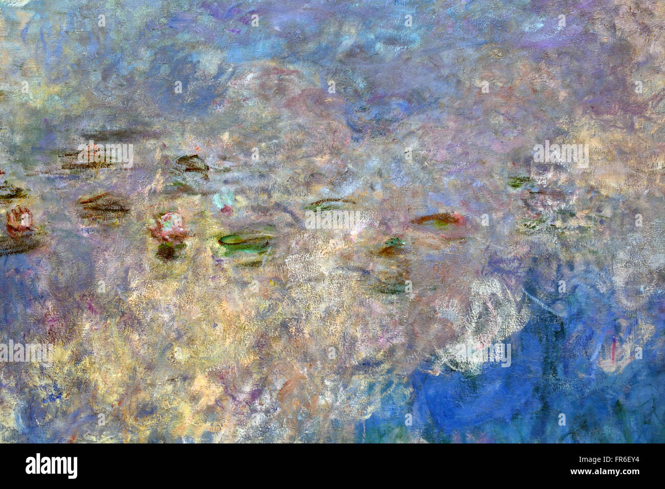 Détail de l'eau la série de Lily Nymphaea peinte par Claude Monet 1840 ...