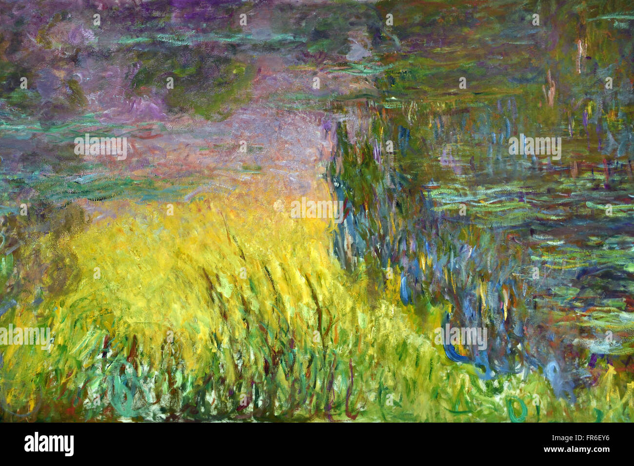 Détail de l'eau la série de Lily Nymphaea peinte par Claude Monet 1840 ...