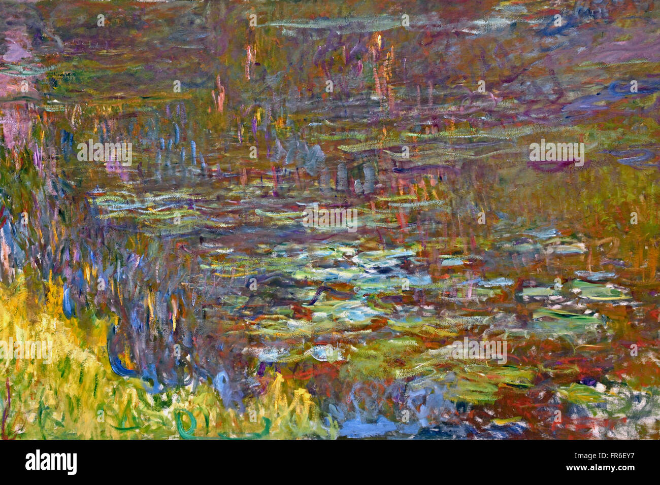 Détail de l'eau la série de Lily Nymphaea peinte par Claude Monet 1840 ...