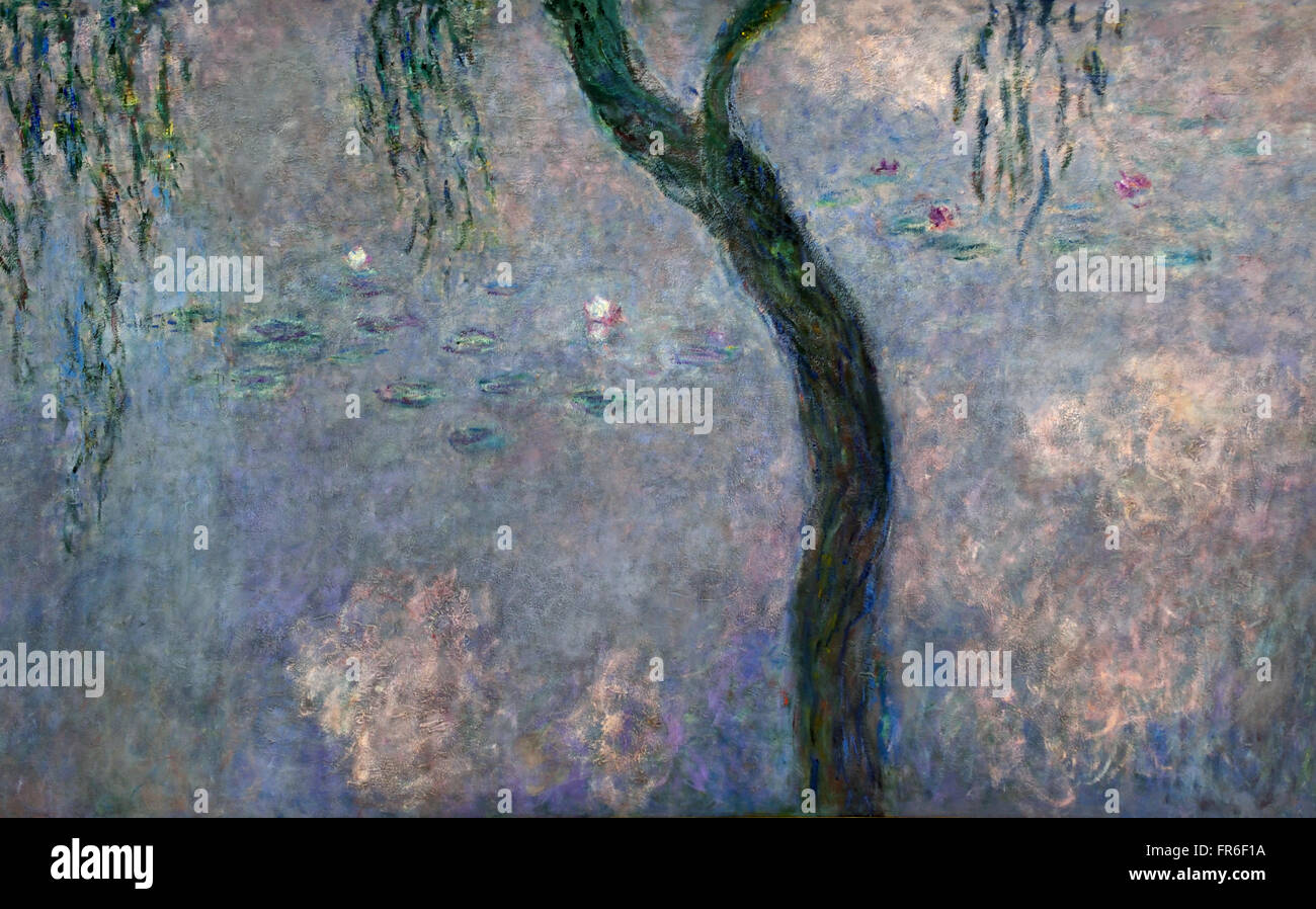 Détail de l'eau la série de Lily Nymphaea peinte par Claude Monet 1840 ...