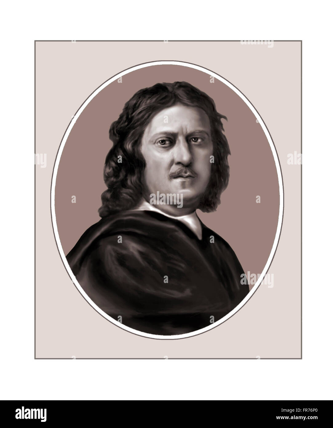 Nicolas Poussin, 1594-1665, peintre, Portrait Photo Stock - Alamy