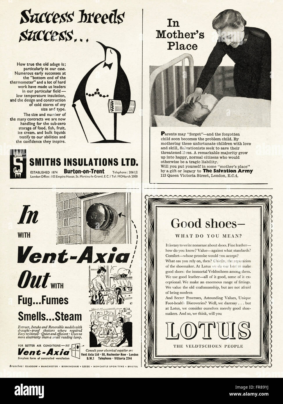 Publicité britannique des années 1950 Banque de photographies et d ...