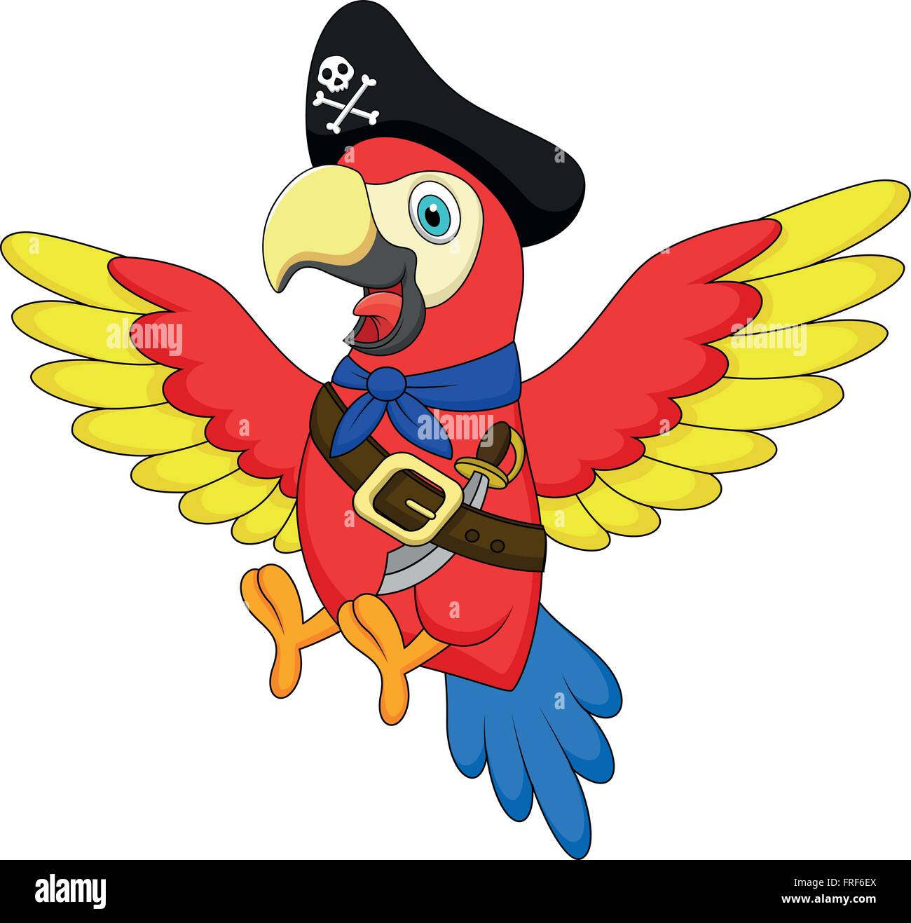 Perroquet pirate dessin animé Image Vectorielle Stock - Alamy