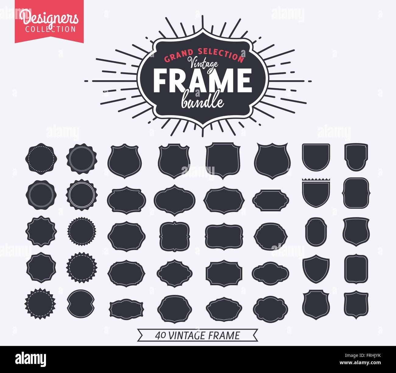Logo cadre Banque d'images vectorielles - Alamy