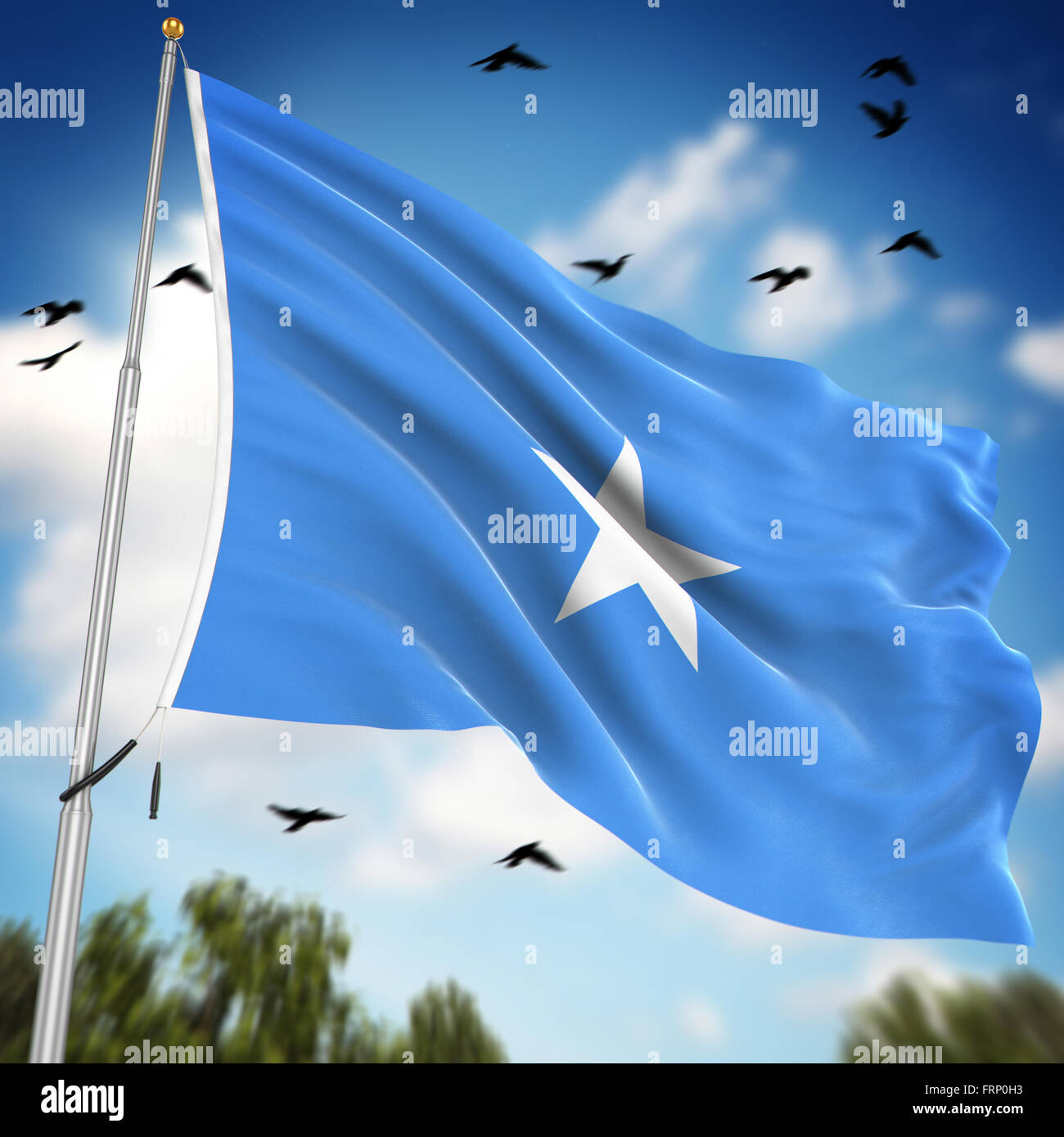 Drapeau somalie Banque de photographies et d’images à haute résolution ...