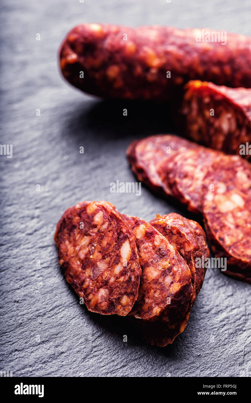 Saucisse traditionnelle chorizo espagnol Banque de photographies et d ...