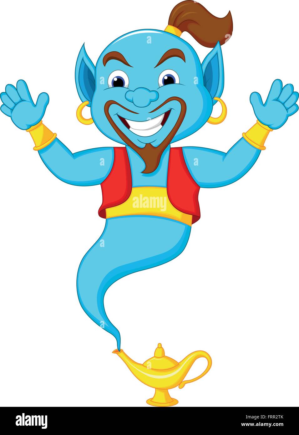 Genie coming out of a lamp Banque d'images vectorielles - Alamy