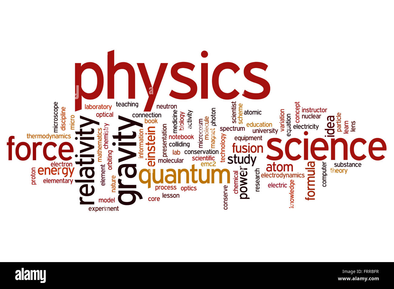 Nuage de mot physique chimie Banque de photographies et d’images à ...