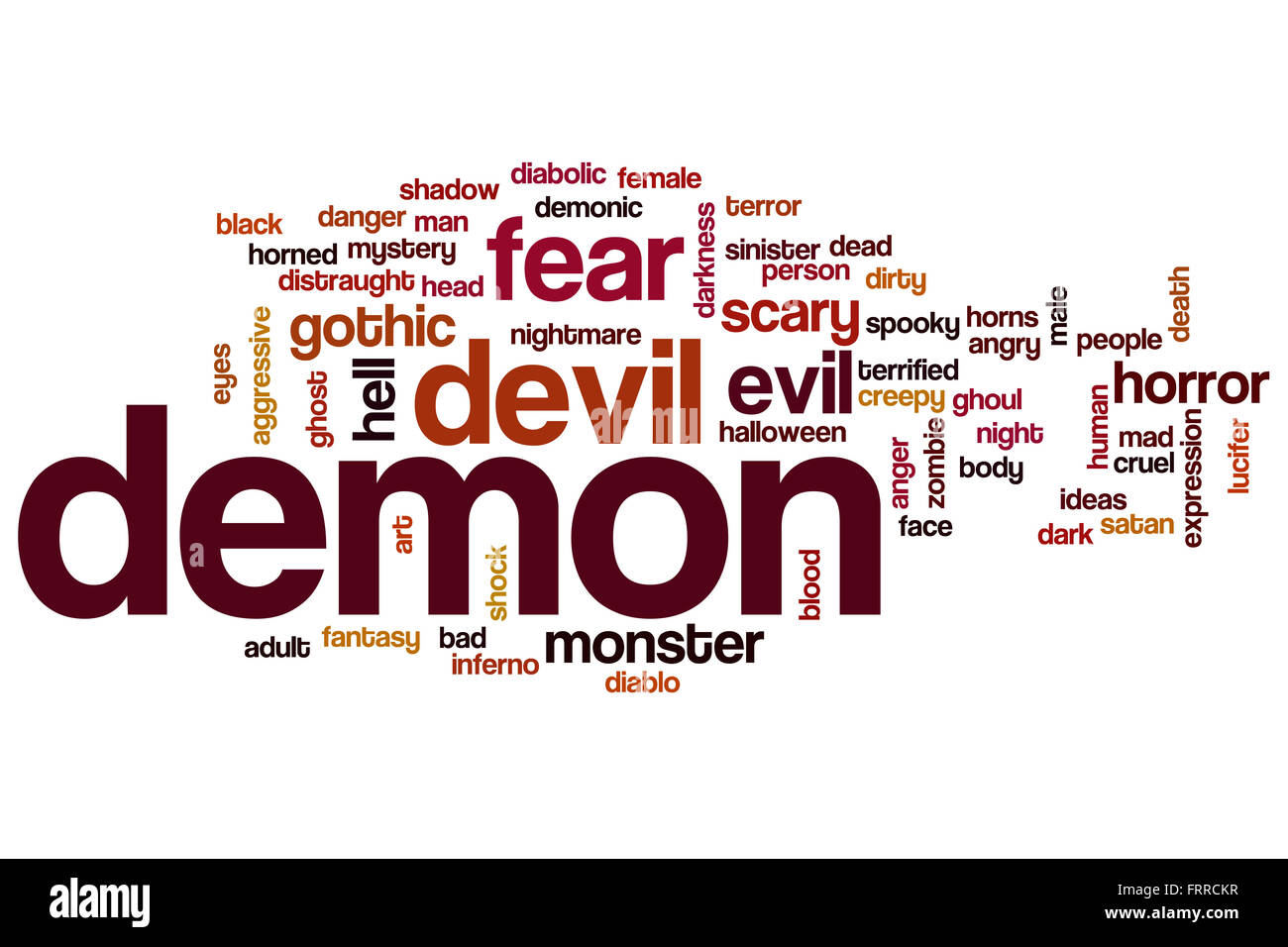 Tête de démon maléfique Banque d'images détourées - Alamy