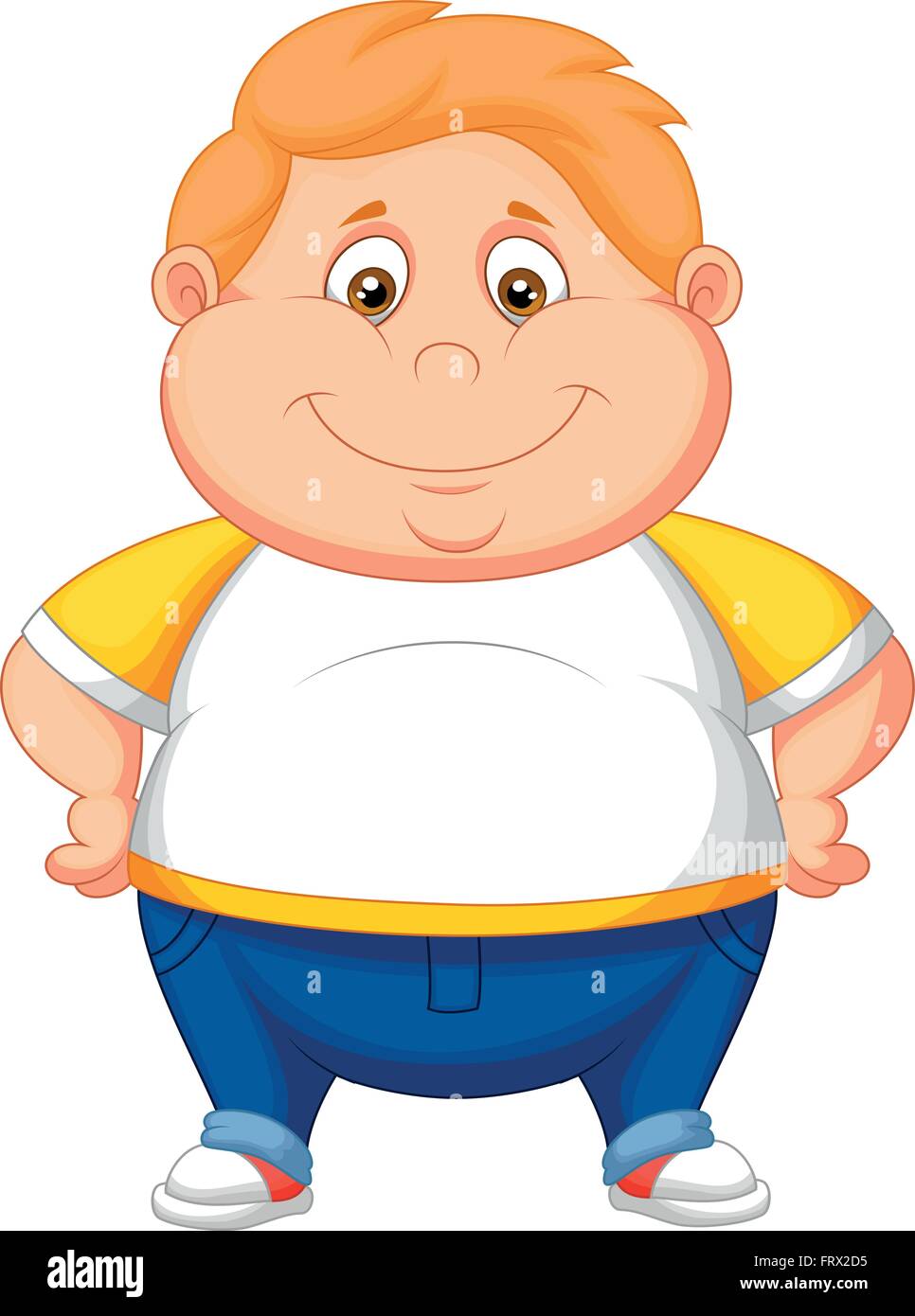 Fat belly boy Banque d'images vectorielles - Alamy