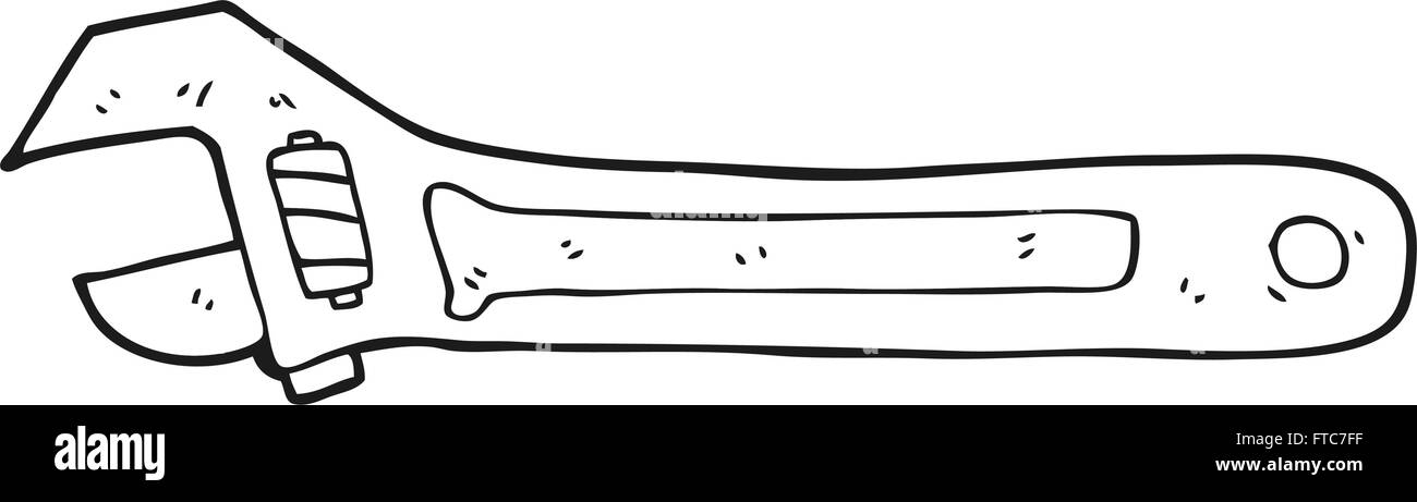 Noir et blanc dessiné à main levée clé cartoon Image Vectorielle Stock ...