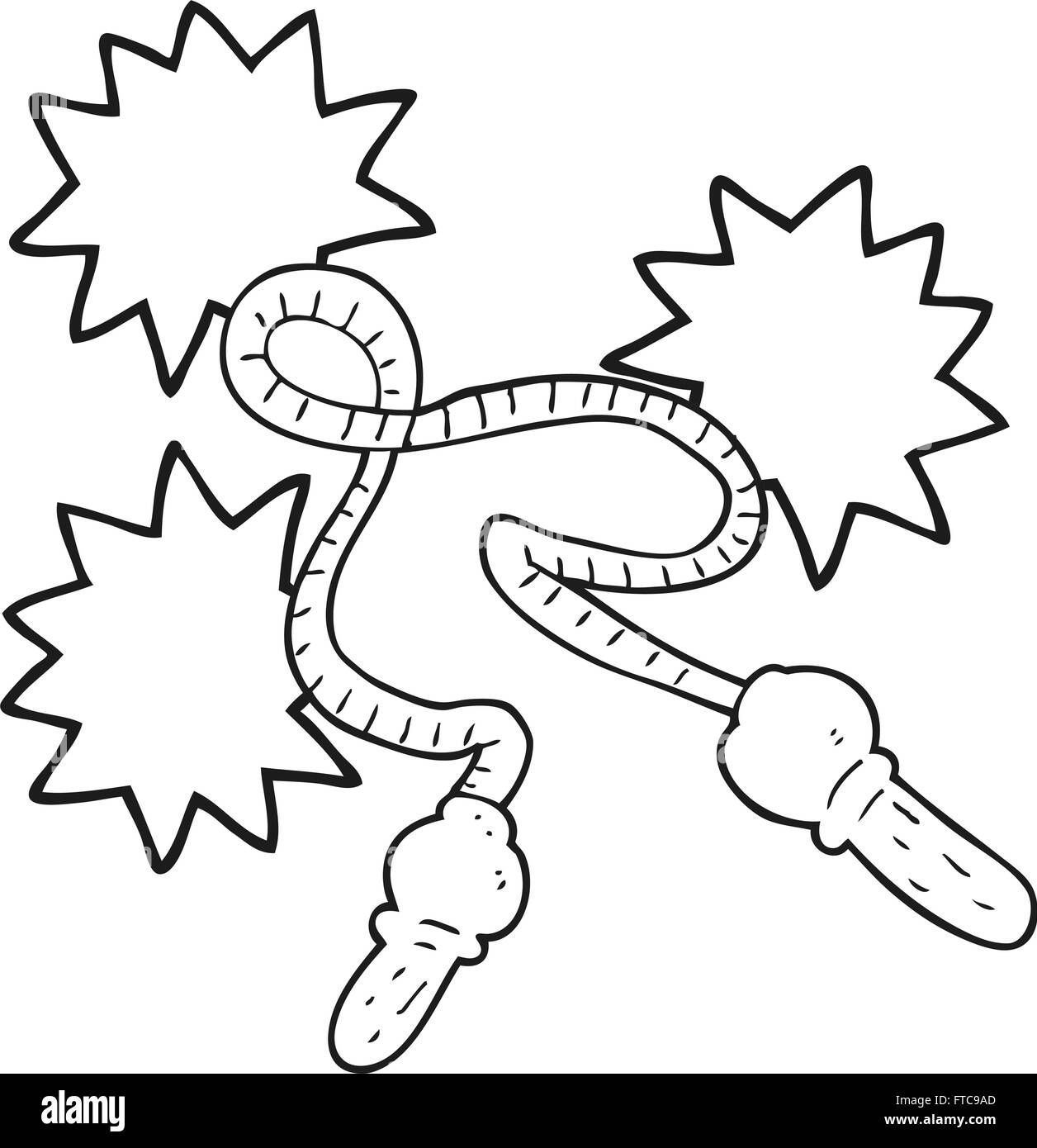 Corde à sauter dessin Banque d'images noir et blanc - Alamy