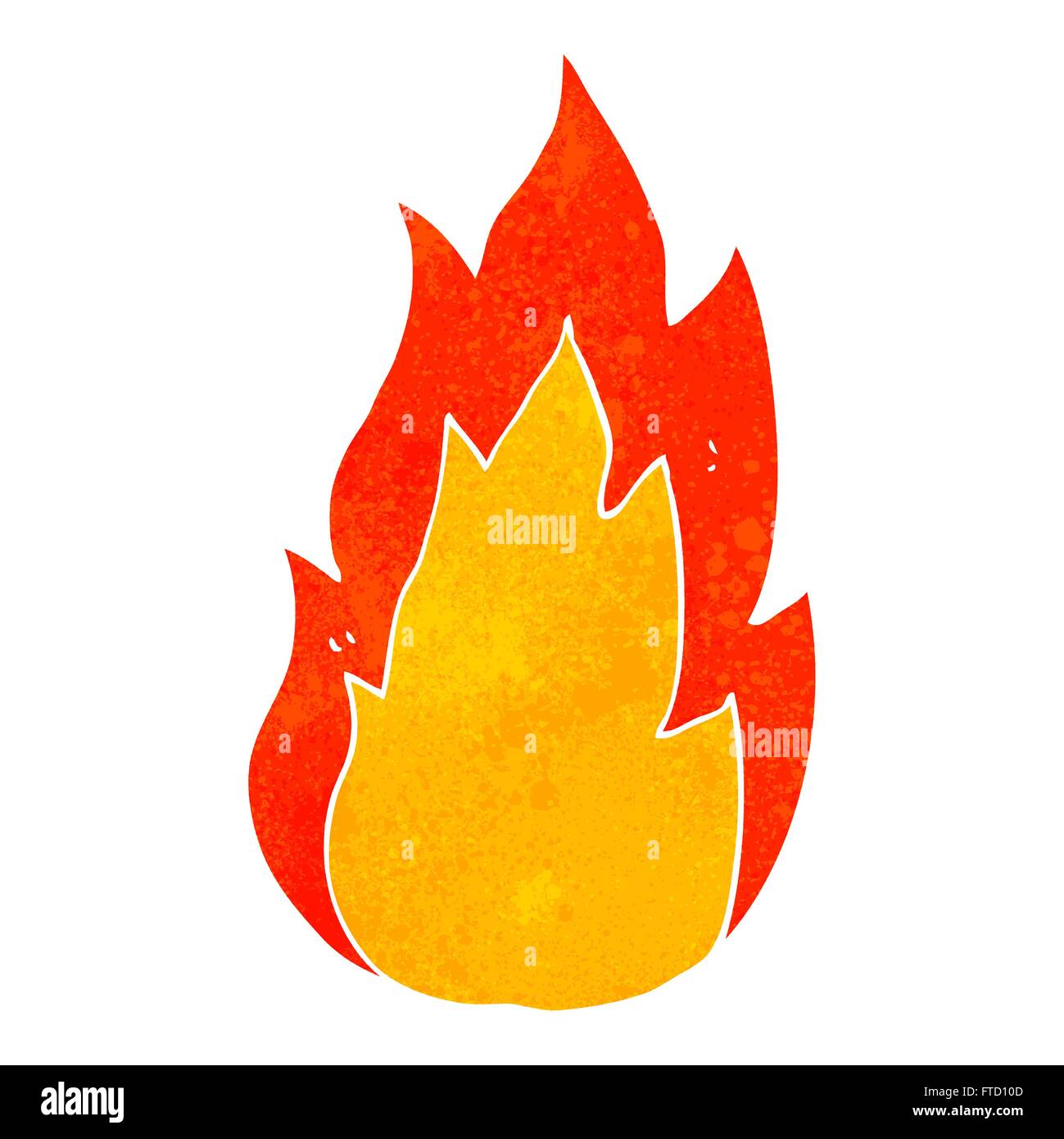 Freehand drawn cartoon fire symbol Banque d'images vectorielles - Alamy