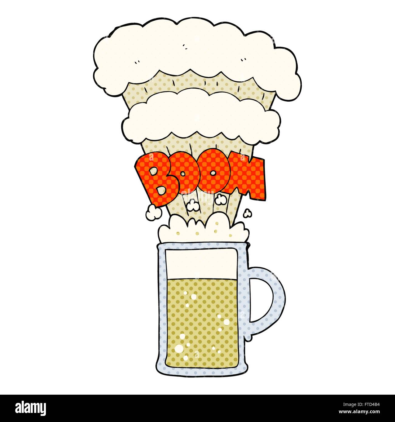Cartoon dessiné à main levée de l'explosion de la bière Image ...