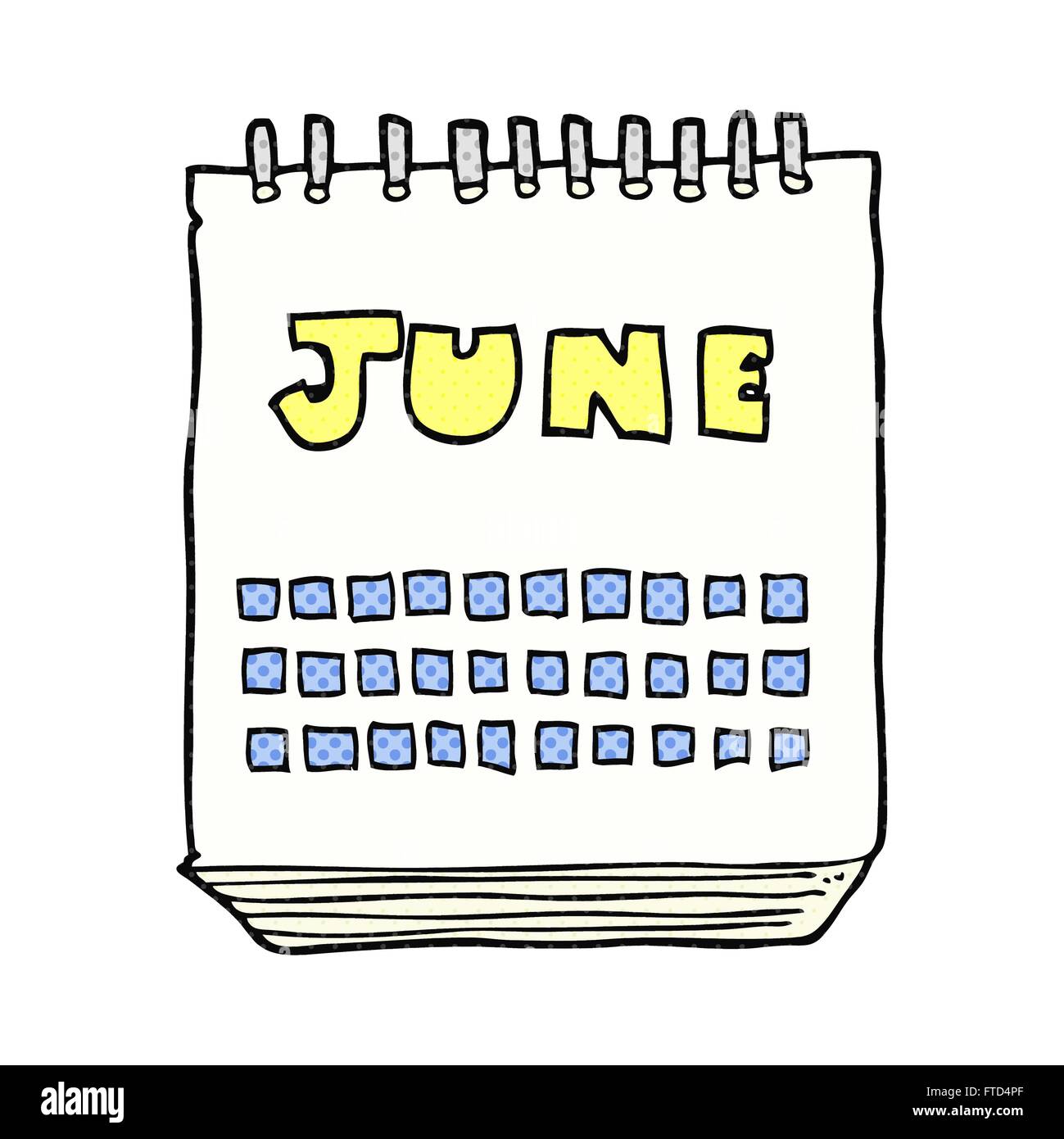 Freehand drawn cartoon montrant calendrier mois de Image Vectorielle ...