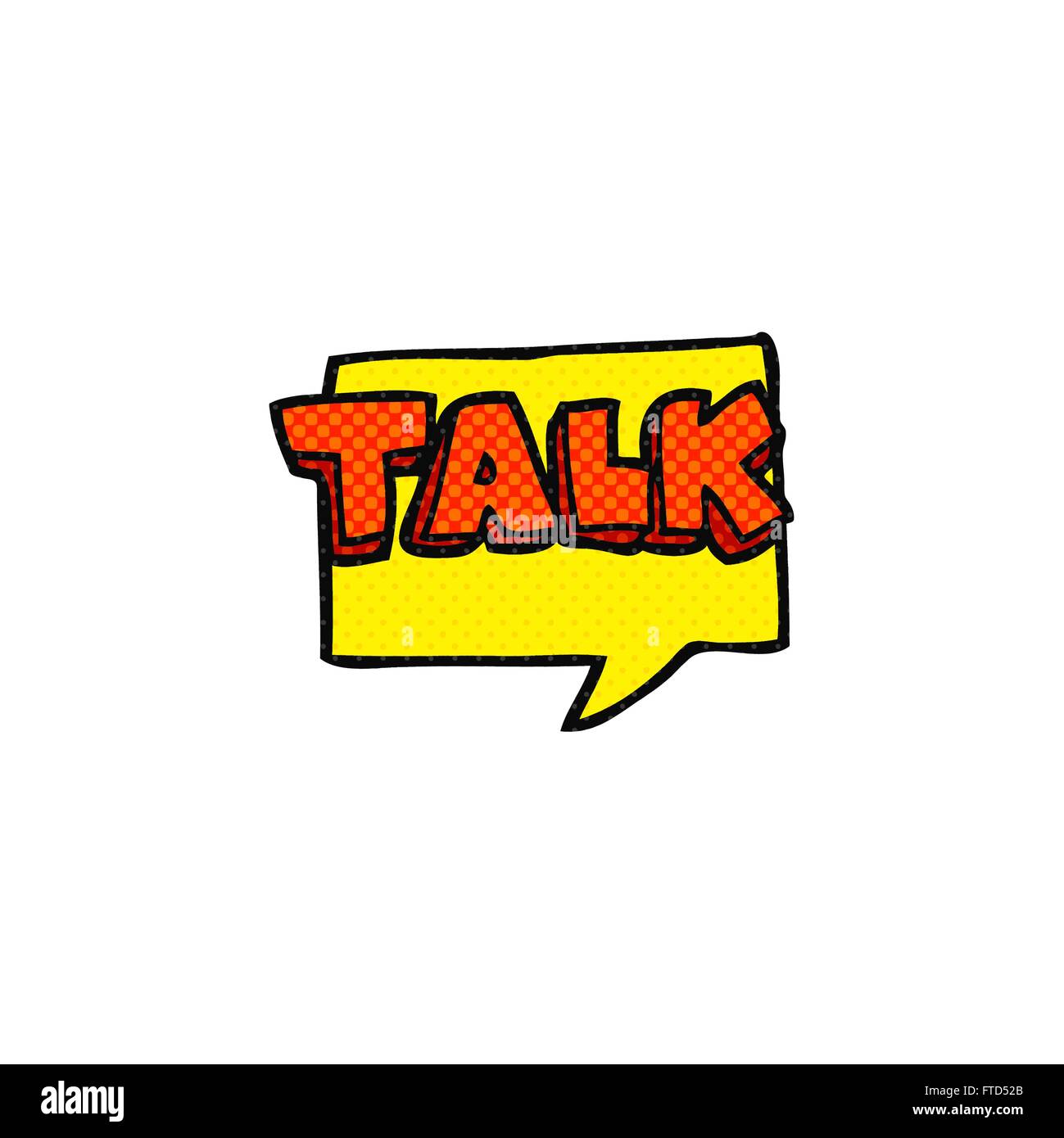 Cartoon dessiné à main levée symbole parler Image Vectorielle Stock - Alamy