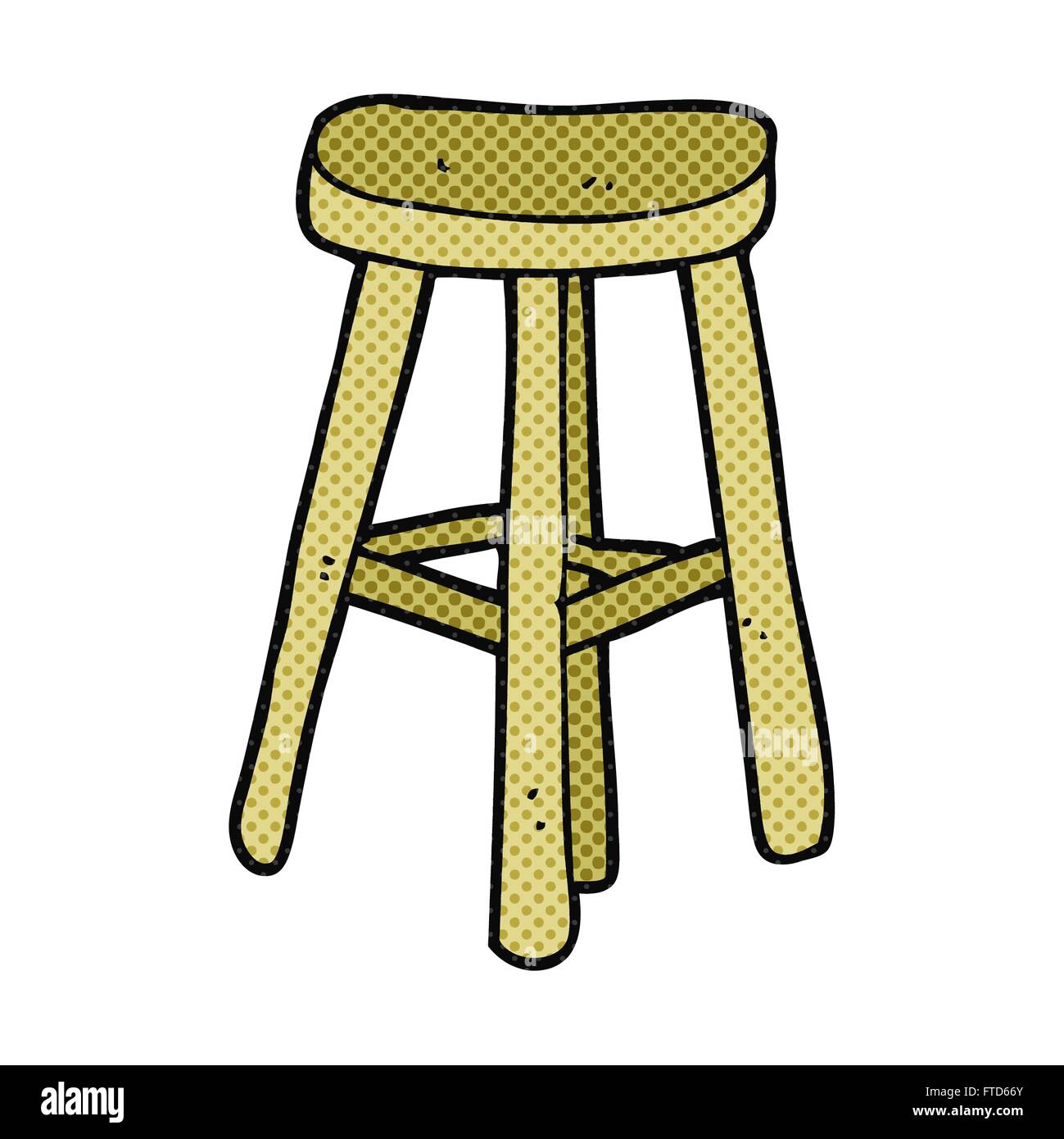 Freehand drawn cartoon stool Banque d'images vectorielles - Alamy